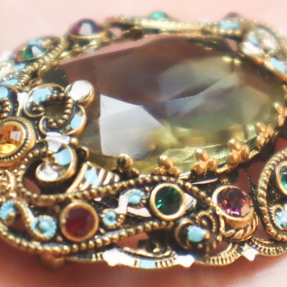 West Germany | Jewelry | Vintage West Germany Brooch Givre Glass Enamel ...